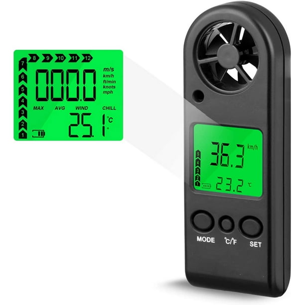 handheld digital wind speed meter, measuring wind speed,temperature and ...