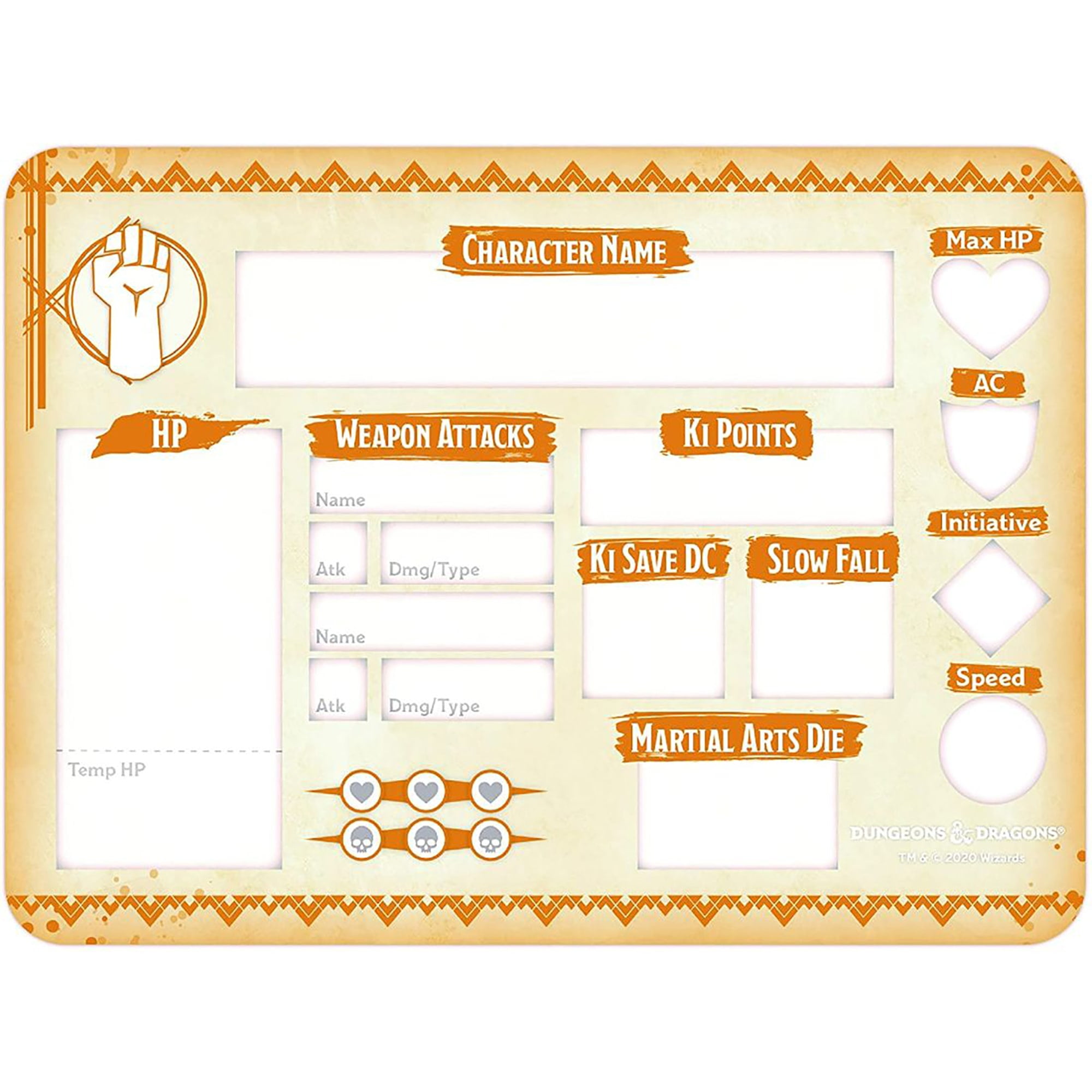 Buy D&D: Monk Token Set - Character RPG Set, Gale Force Nine, Dungeons ...