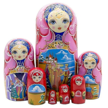 Matryoshka Russian 7-layer Doll Wooden Girl's Educational Toy Doll ...