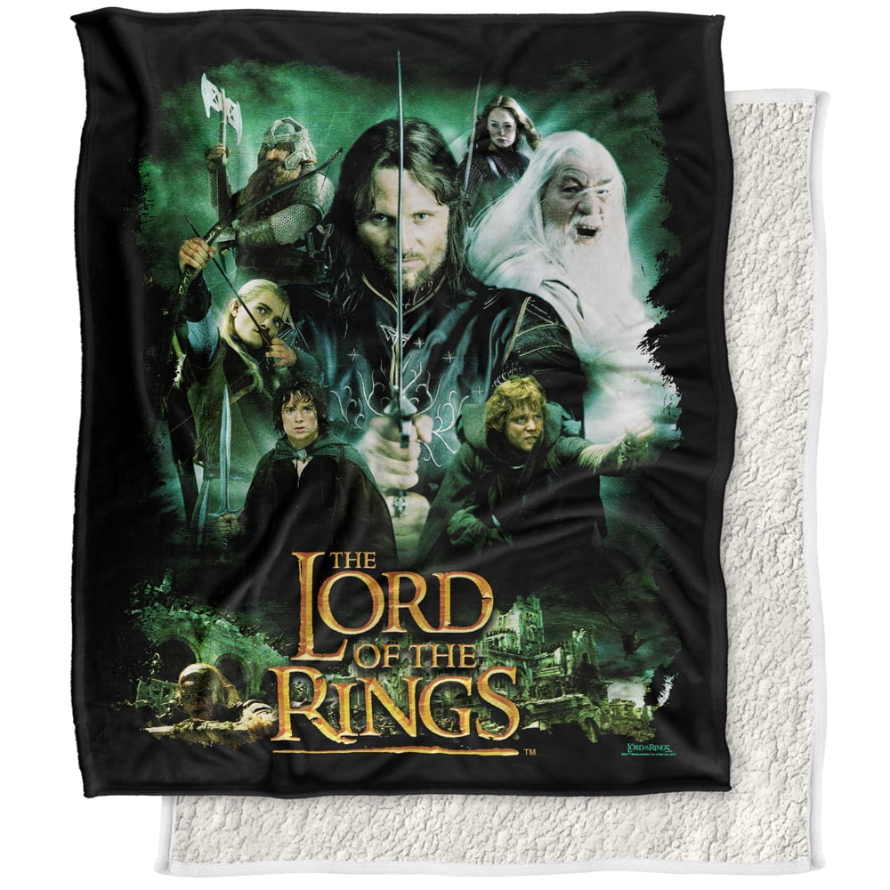 The Lord of The Rings Blanket, 50'x60' Hero Group Silky Touch Sherpa ...