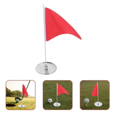 Wharick 1pcs Mini Golf Flagsticks -Golf Red Pin Flags and Hole Cups Set ...