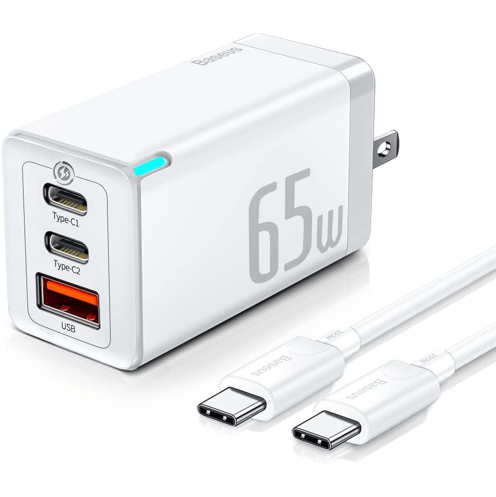 Baseus USB C Charger,Multifunction Charger,65W GaN Charger 3 Ports ...