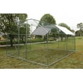 10'x10'Outdoor Chicken Cage, Heavy-Duty Chicken Cooper Galvanized Metal ...