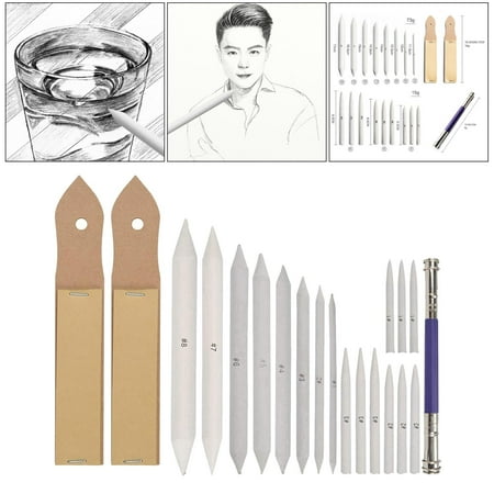 Sketch Drawing Tools,20Pieces Blending Stumps Set with 2 Pencil ...