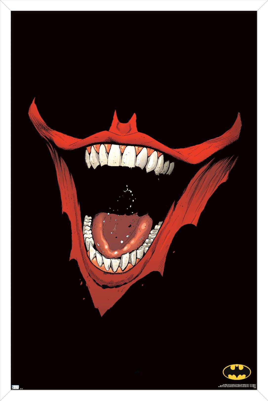 DC Comics Batman - Mouth Wall Poster, 14.725" x 22.375", Framed ...