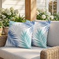 16x16 Pillow Covers Set of 2, Palm Leaves Square Throw Pillow Covers ...