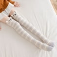 Beige Socks for Women's Cartoon Fuzzy Socks Winter Warm Over Knee High ...