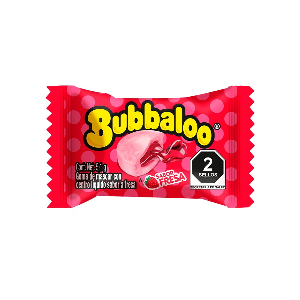 Chicle Bubbaloo fresa 5.1 g || Bodega Aurrera Despensa a tu Casa