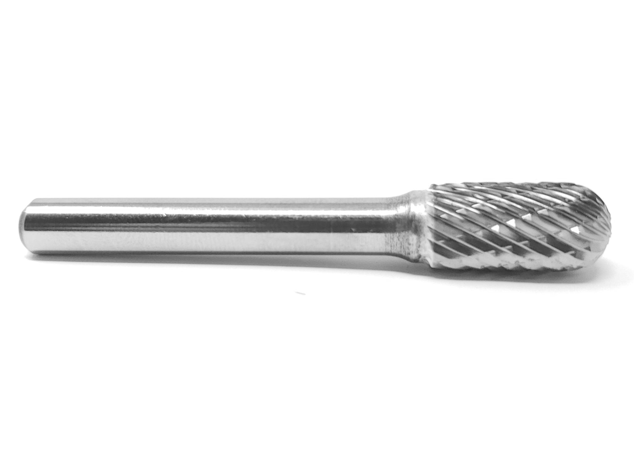 SC-3 Double Cut Cylindrical Radius End 3/8" x 3/4" Carbide Burr Bur ...