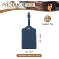 Suitcase Tags, Deep Blue Leather Luggage Name Tags Travel Accessories ...