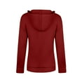 nerohusy Hoodies for Women Casual V Neck Long Sleeve Plain Solid Color ...