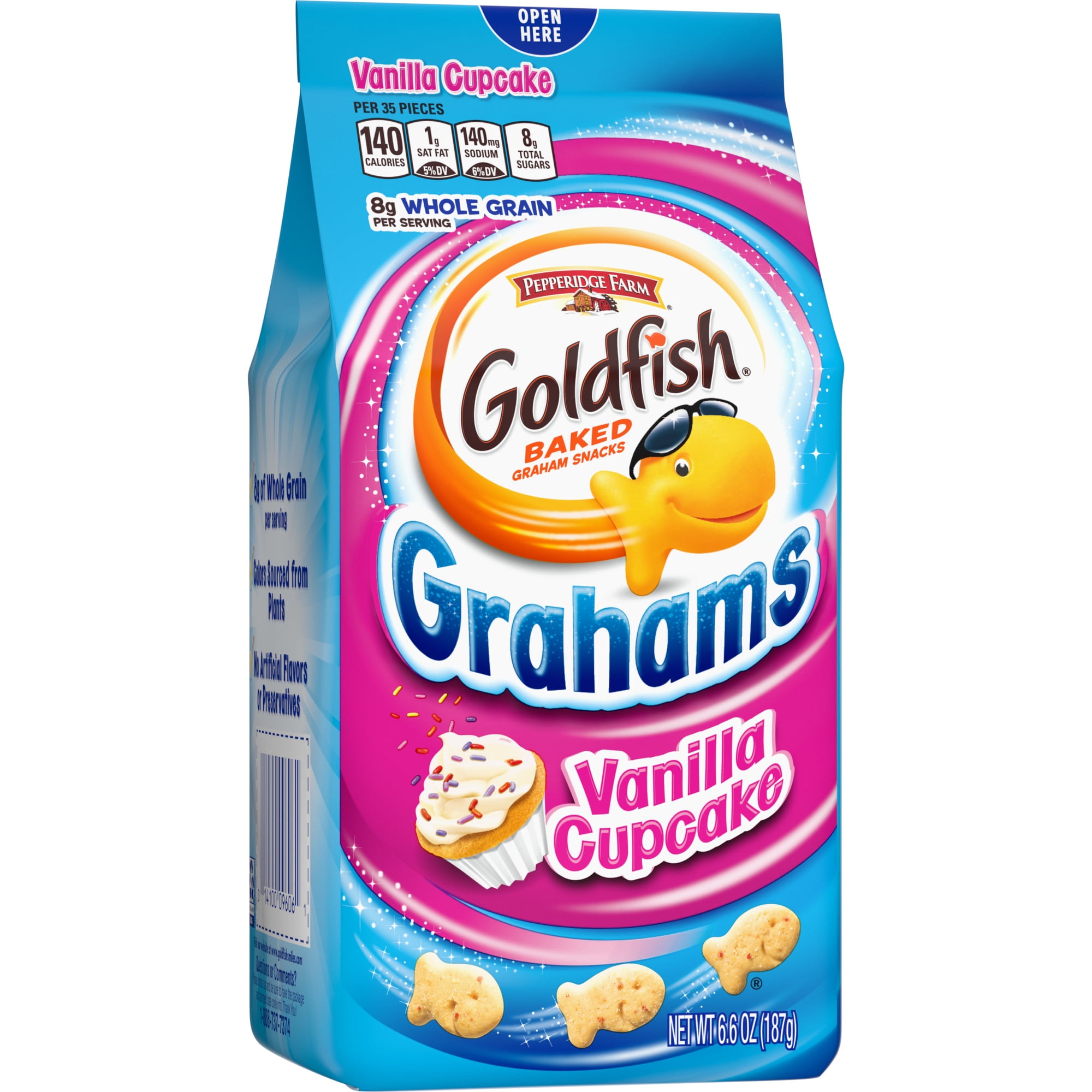 Goldfish Grahams Vanilla Cupcake Crackers, Snack Crackers, 6.6 oz bag ...