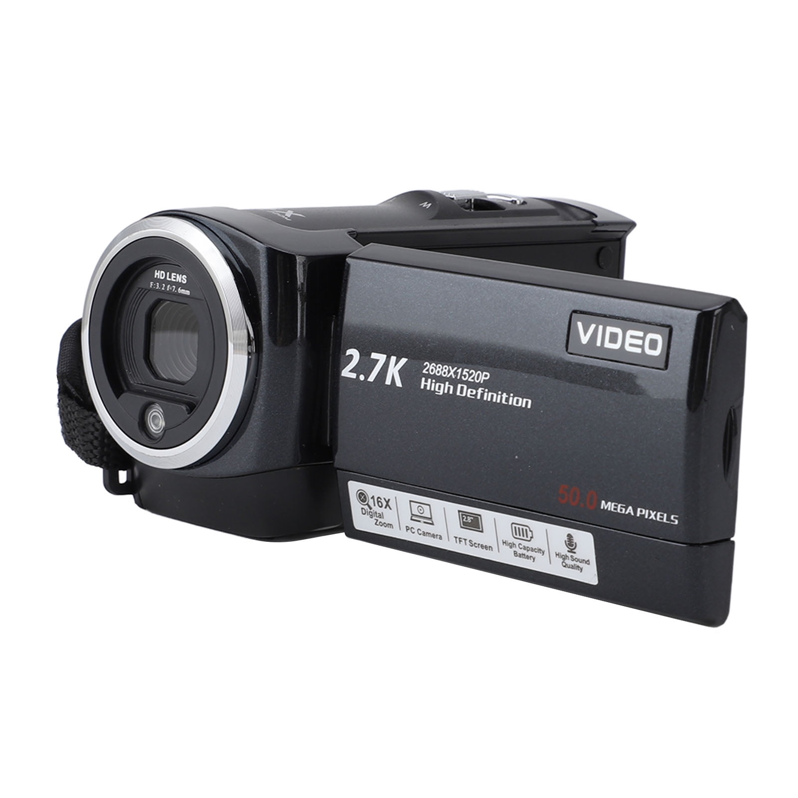 Cámara Vlogging, Videocámara 2.7K Zoom Digital 16x HD 50MP Profesional ...