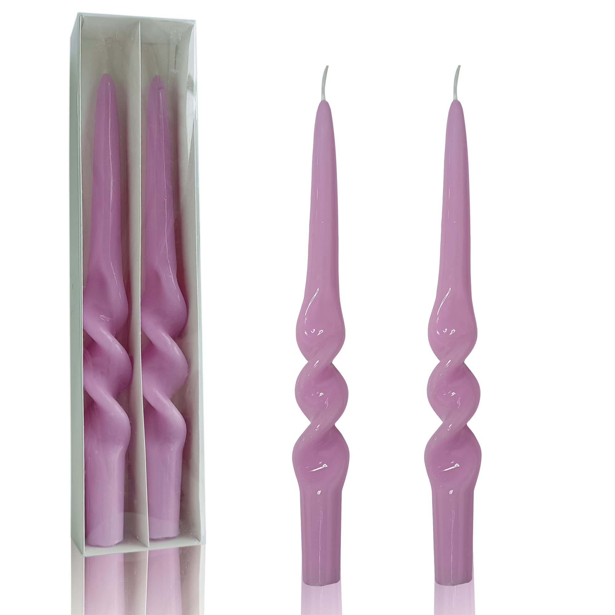 FCMSHAMD Dripless Taper Candles 10 inch Purple Handmade Candle Sticks ...