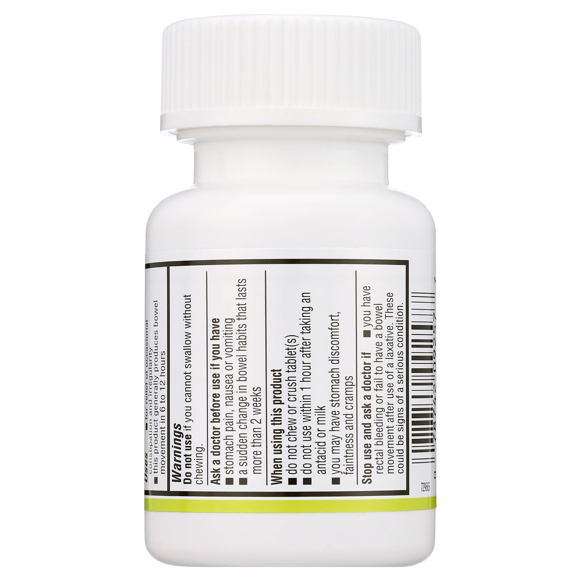 Equate Gentle Laxative Tablets for Adult Constipation, 5 mg - 100 Count ...