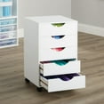 Simply Tidy's White Modular Mobile Chest- Rolling Cabinet with Drawers ...