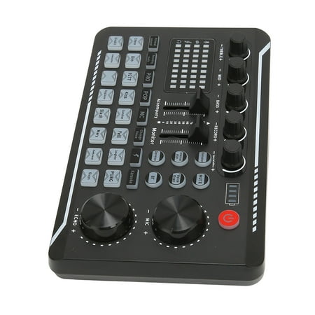 Sound Mixer, Live Broadcast Sound Card Intelligent Noise Reduction 12 ...