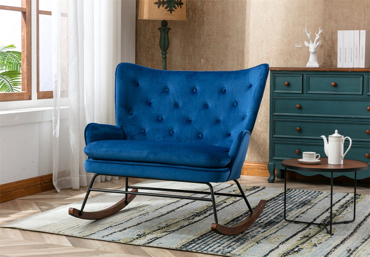 ARCTICSCORPION Upholstered Rocking Sofa Chair, Oversized Armchair with ...