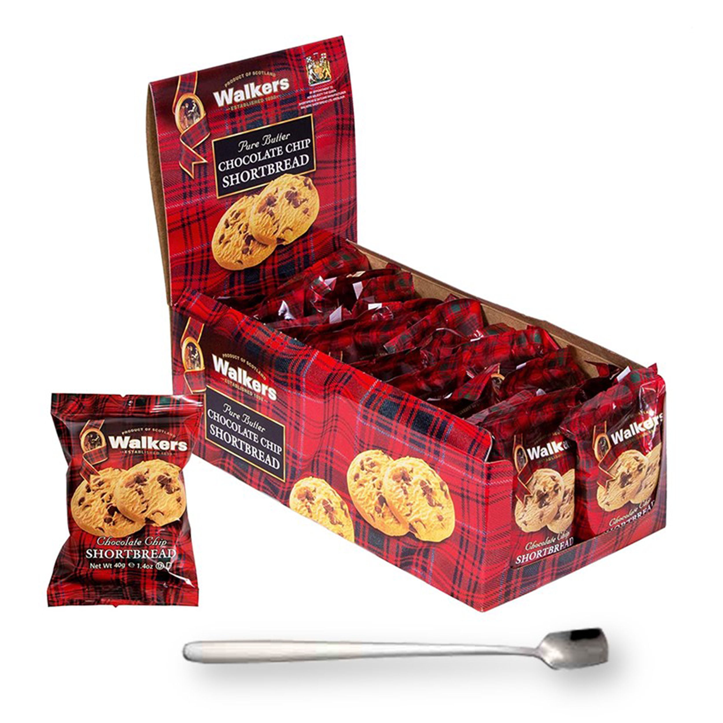 Walkers Pure Butter Chocolate Chip Shortbread Cookies Twin Snack Packs ...