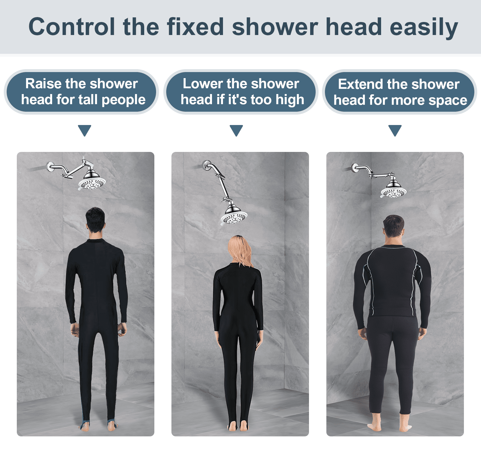 Shower Arm Extension For Short People BRIGHT SHOWERS Shower Arm