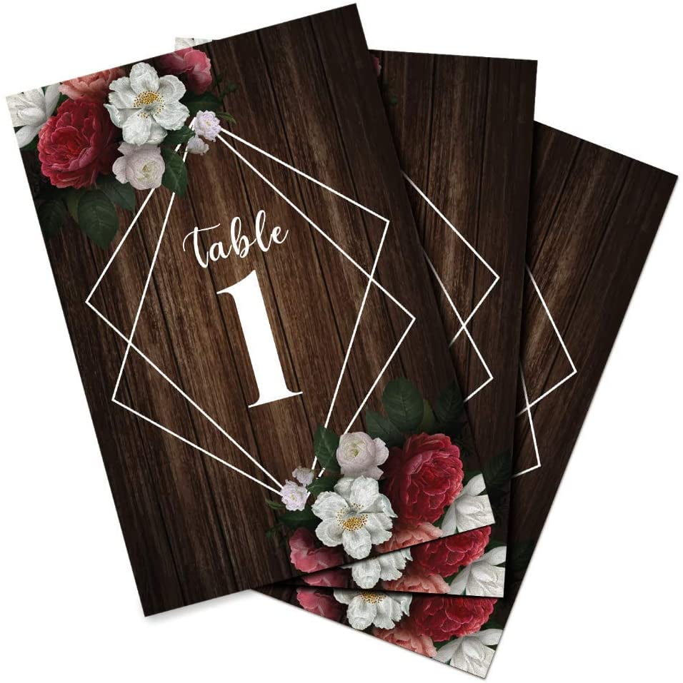 SLS Vision Table Number Cards for Wedding or Other Events. 4x6 Inches ...