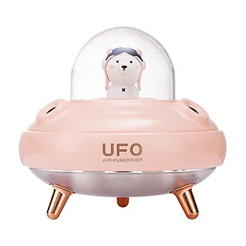 Dual Nozzle Wireless UFO Humidifier Cute Planet Bear LED Desktop ...