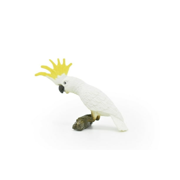 Cockatoo Toy, Museum Quality Rubber Replica, Hand Painted 3" CWG195 ...
