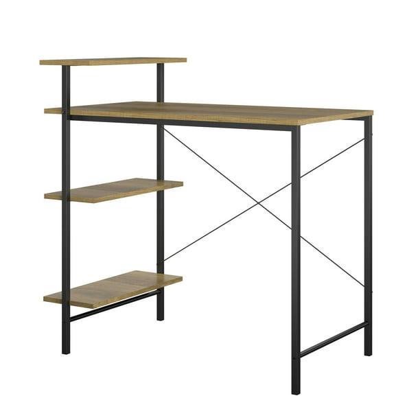 Mainstays Side Storage Desk - Natural - Walmart.com