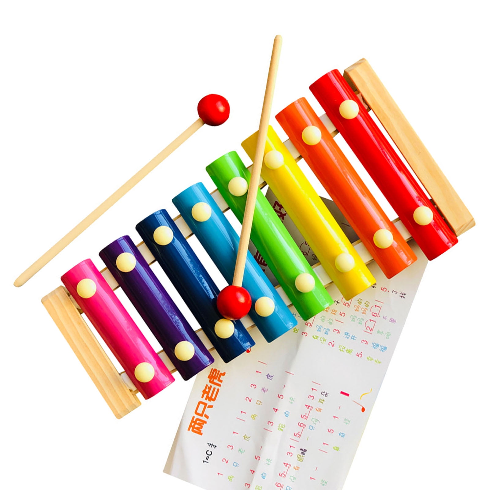 Xilófono, 8 Notas Xilófono Hierro Niños Xilófono Juguete Notas Xilófono ...