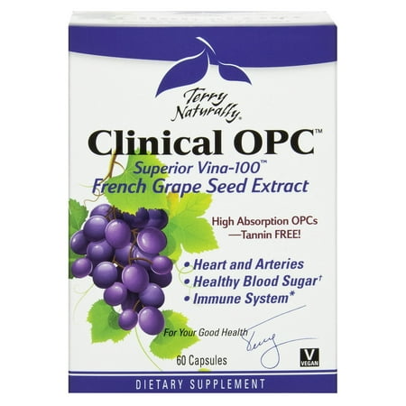 Terry Naturally Clinical OPC 150mg - 60 Capsules - French Grape Seed ...