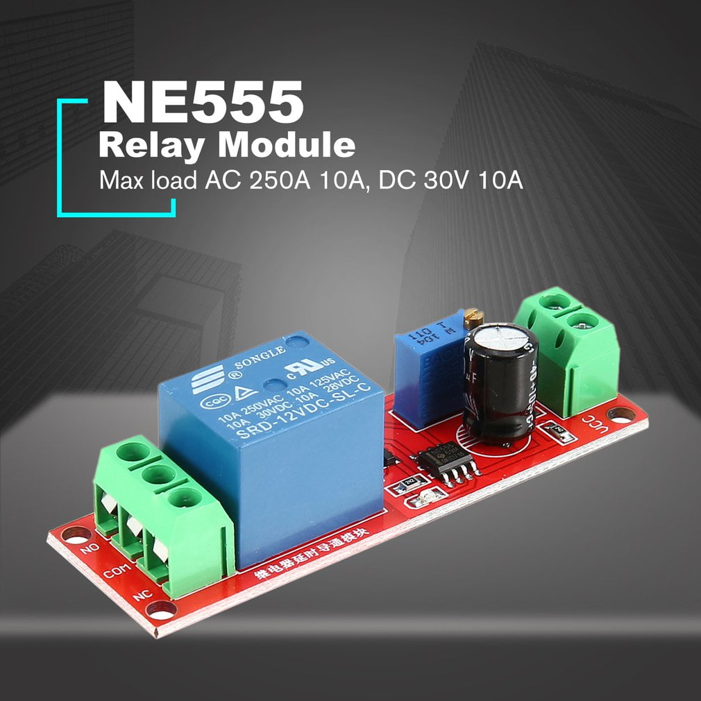 DC 12V NE555 Monostable Delay Relay Circuit Conduction Module Trigger ...