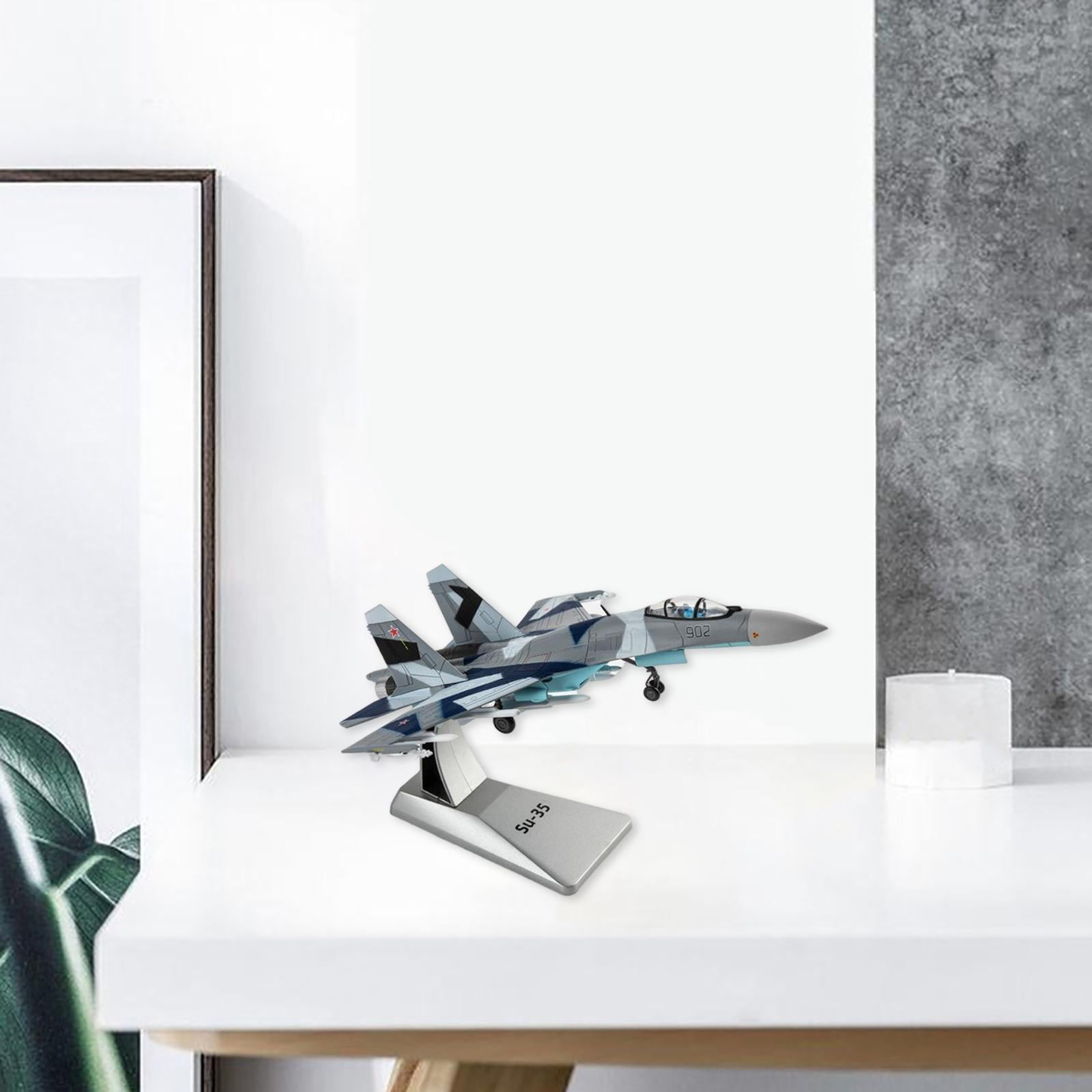 Aircraft Plane Model with Dispaly Stand SU-35 Fighter for Desktop Room ...