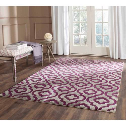 SAFAVIEH Porcello PRL7734B Light Grey / Purple Rug - Walmart.com