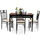 Costway 5 Piece Dining Set Wood Metal Table and 4 Chairs Kitchen ...