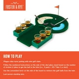 Foster & Rye Mini Golf Drinking Game Set with New Putter, Beer Shot ...