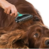 Ruff 'n Ruffus Double Sided Pet Rake Brush | Reduces Shedding + Free ...