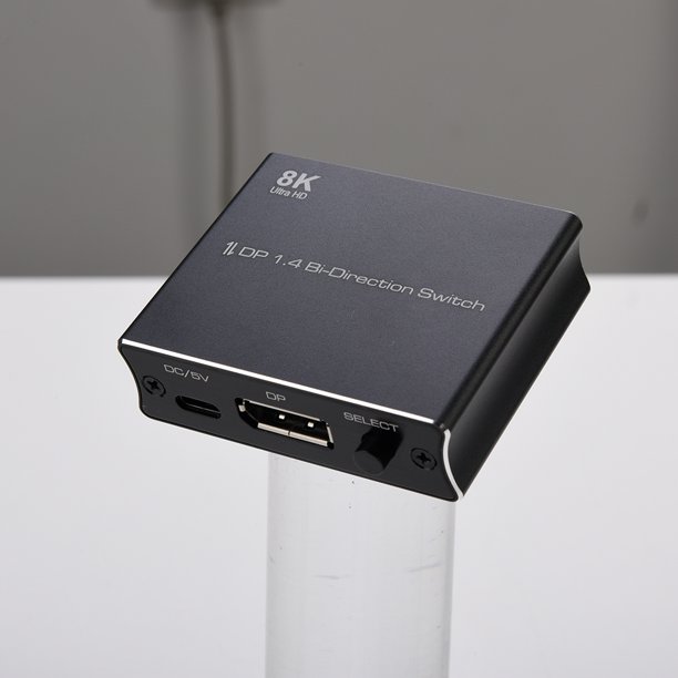 Peggybuy DC5V Bidirectional DP 1.4 Switcher Box 2X1 1X2 DisplayPort ...