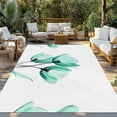 Outdoor Rug 3x5 ft Modern Abstract Tulip Flower Waterproof Outdoor ...