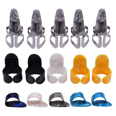 Guitar Thumb Finger Picks Set 5 Thumb Picks 5 Index Finger Picks 5 ...