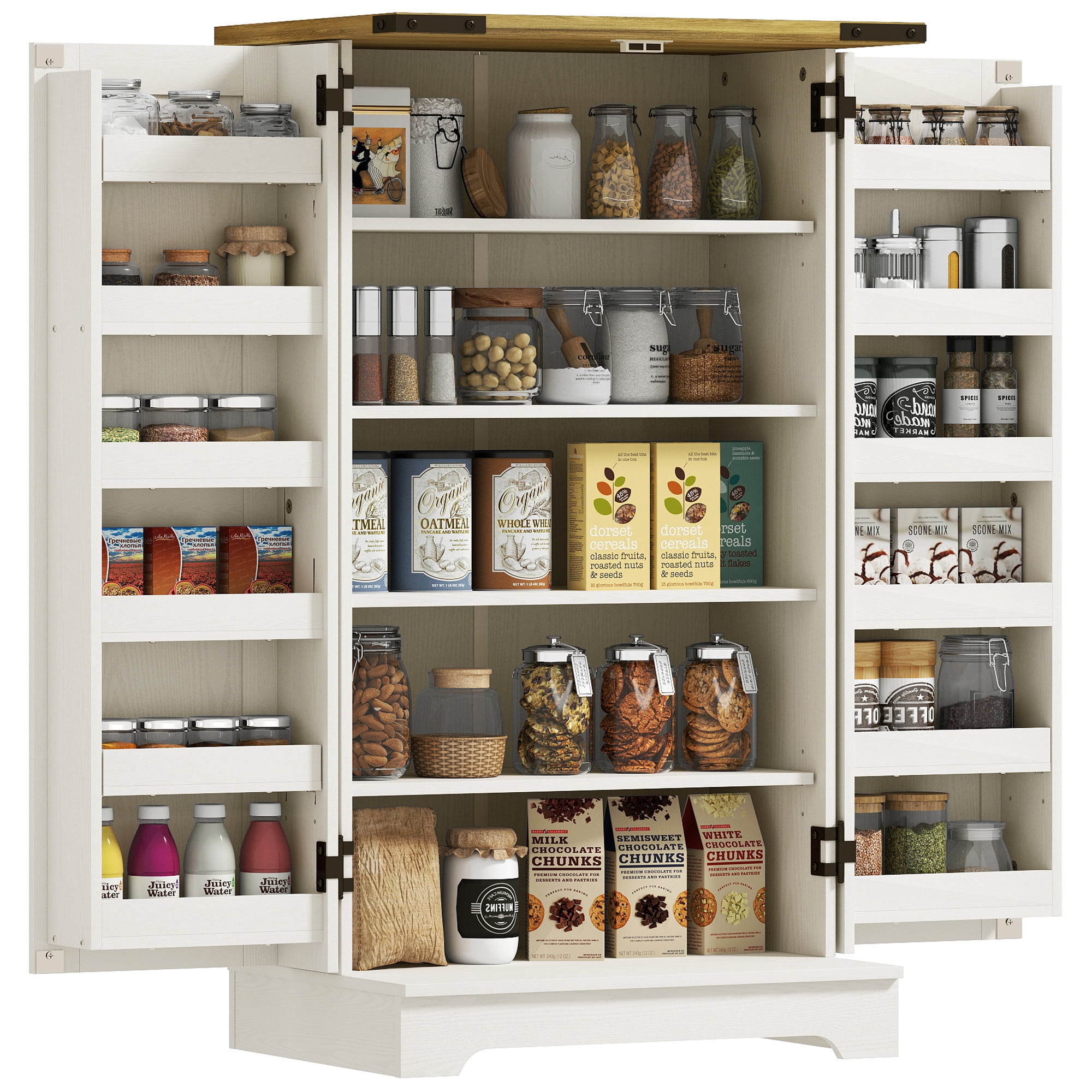 Click here for Homcom Kitchen Pantry Storage Cabinet With Adjusta... prices