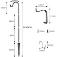 Garden Plant Hangers or Bird Feeder Pole, Ground Stakes Spikes Shepherd ...