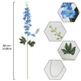 Blue Artificial Delphinium Faux Larkspur Long Stem Decor for Home ...