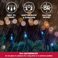 Blue Christmas String Lights,100 Count 22.3FT Christmas Fairy Tree ...