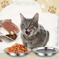 Slip-Resistant Stainless Steel Cat Bowl Set – Low-Profile Wide Design ...
