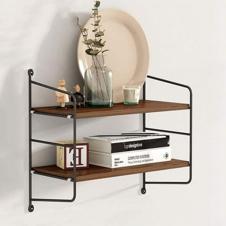 Floating Wall Shelves Wall Mounted Industrial Deco Metal Floating ...