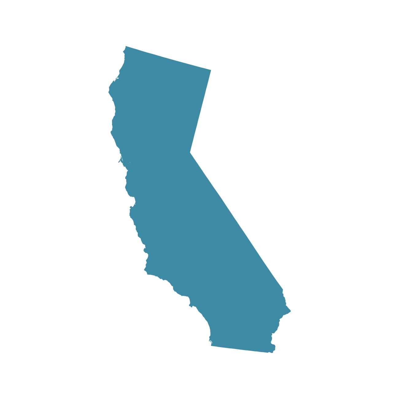 California Shaped Sticker Decal Die Cut - Self Adhesive Vinyl ...