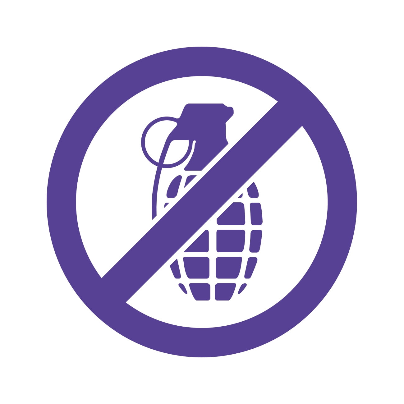 No Grenades Sticker Decal Die Cut - Self Adhesive Vinyl - Weatherproof ...