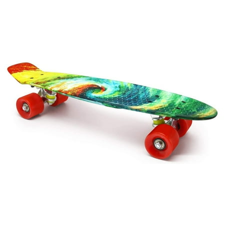 AIHOME 22 Inch Skateboard Mini Cruiser Retro Skateboard for Kids Boys ...