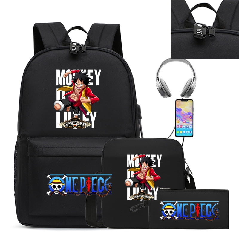 Click here for Elizabeth 3pc-Set One Piece Luffy Schoolbag Rechar... prices