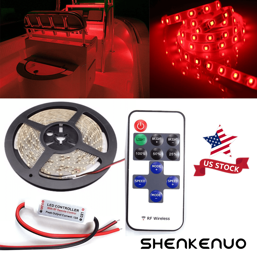 RGB LED Boat Light Deck Waterproof 12V Bow Trailer Pontoon Lights Strip ...